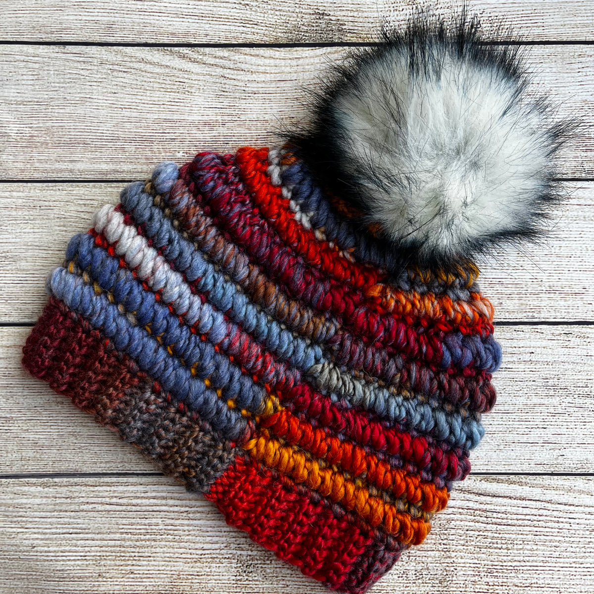 Firecracker Puffer Beanie – Of Mars Crochet