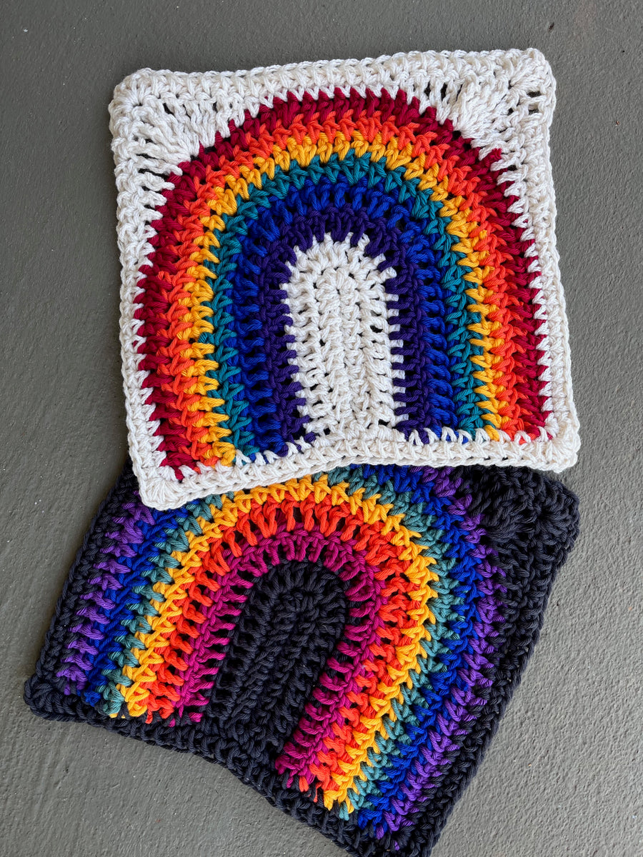 Rainbow Crochet Square Pattern – Of Mars Crochet