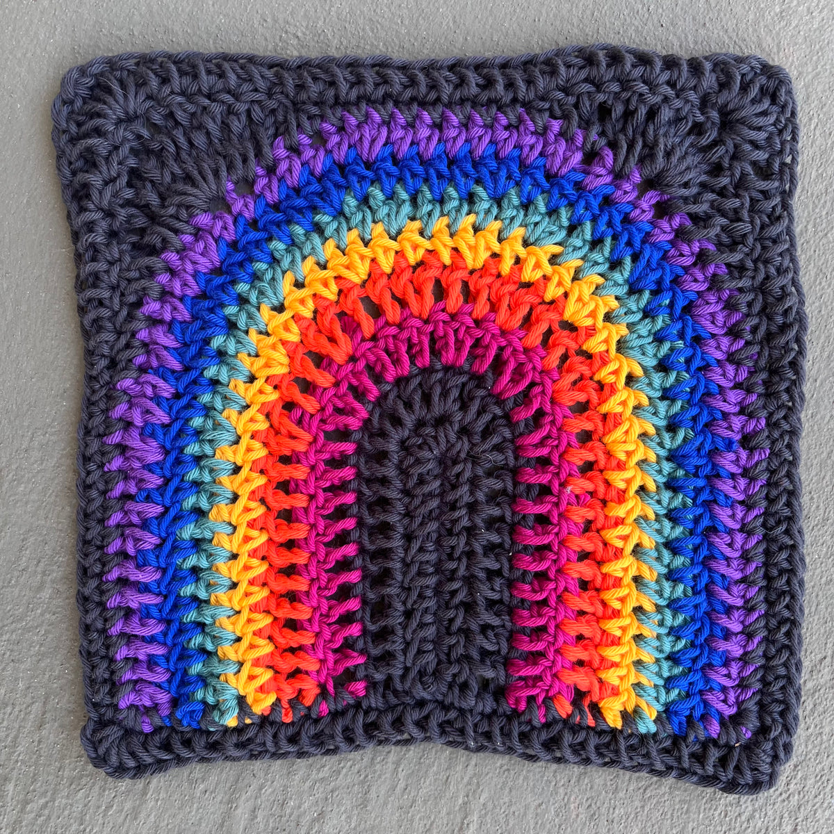 Rainbow Crochet Square Pattern – Of Mars Crochet